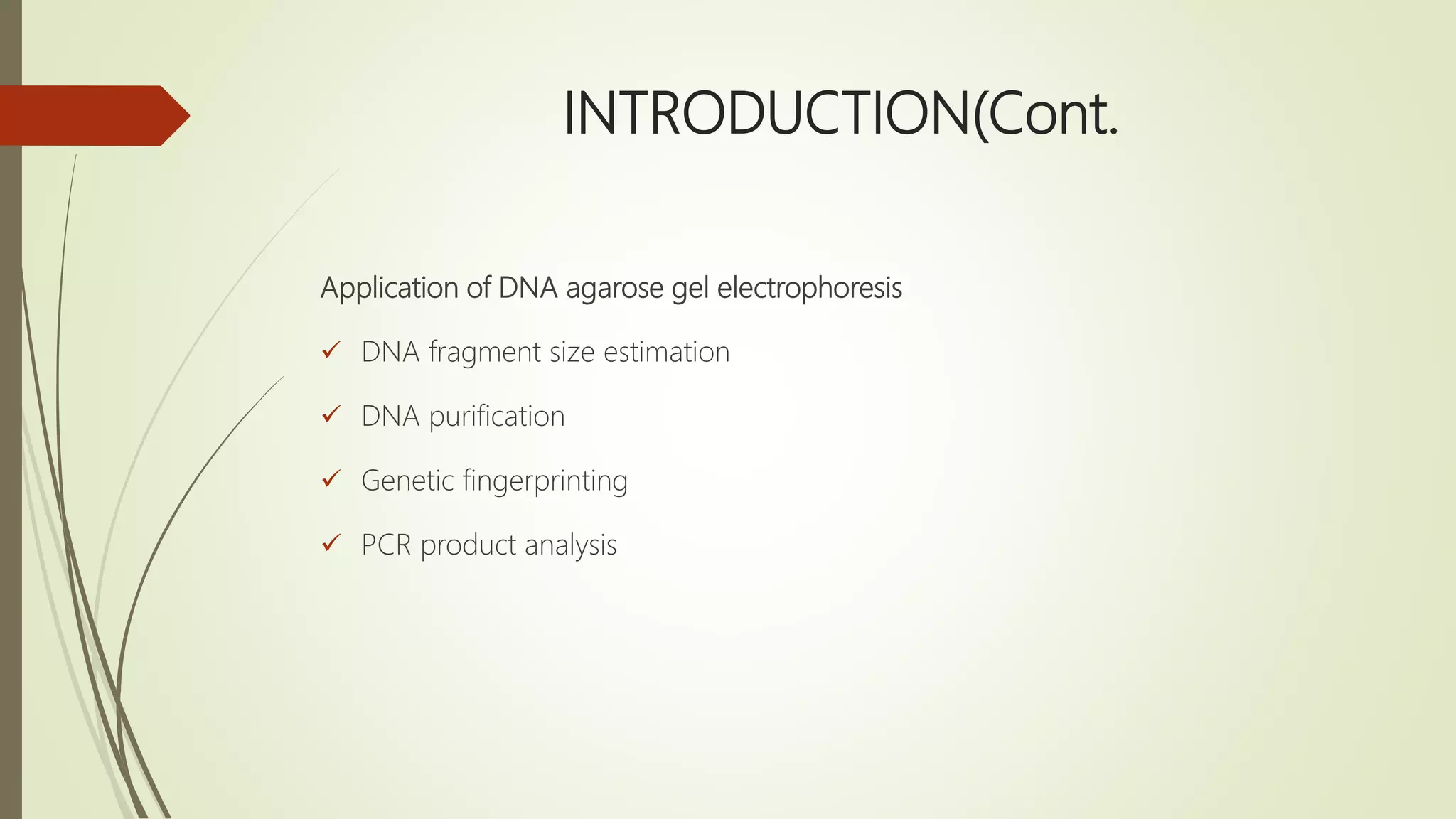 DNA agarose gel electrophoresis | PPTX