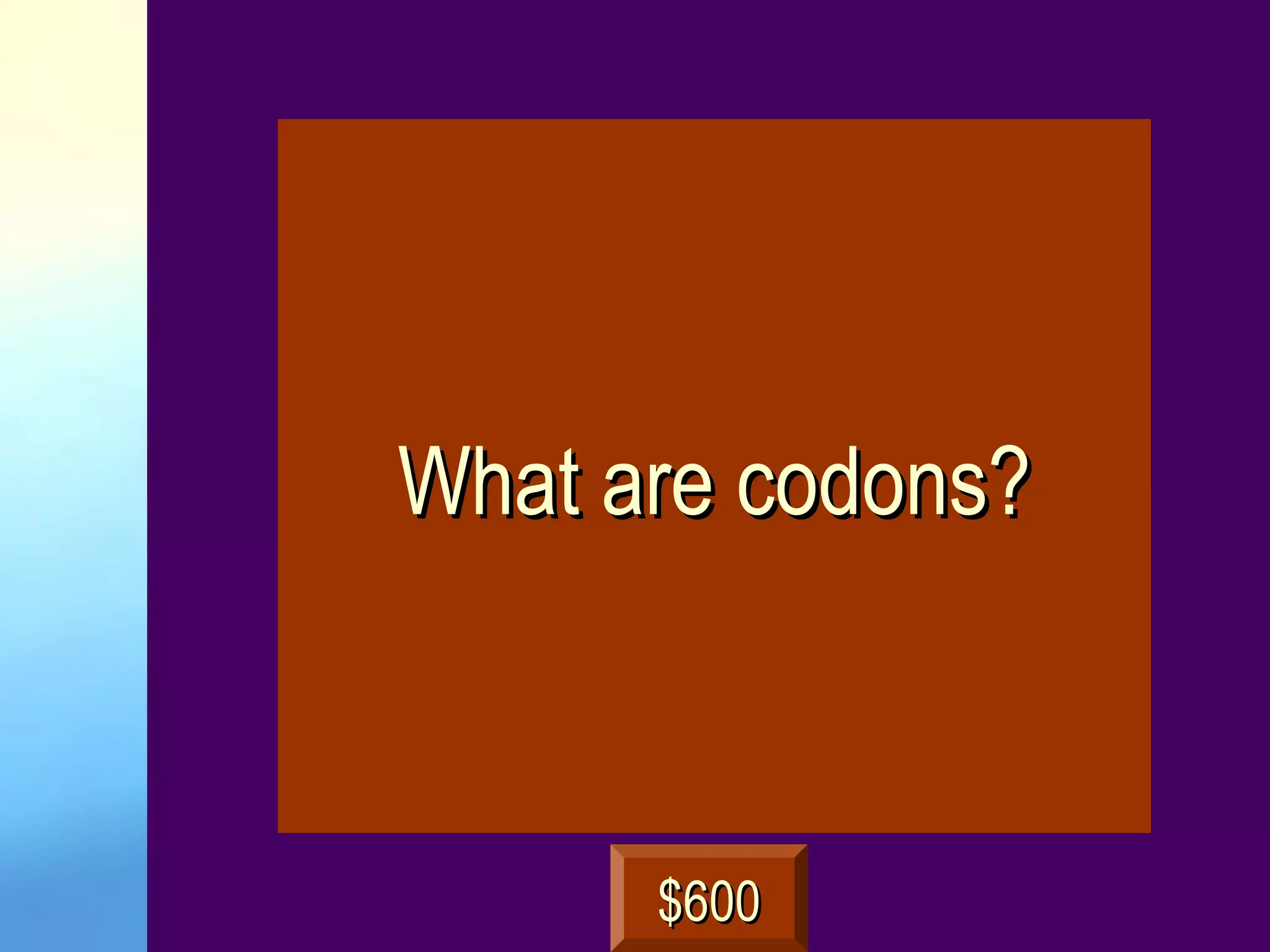 DNA & Protein Synthesis Jeopardy | PPT