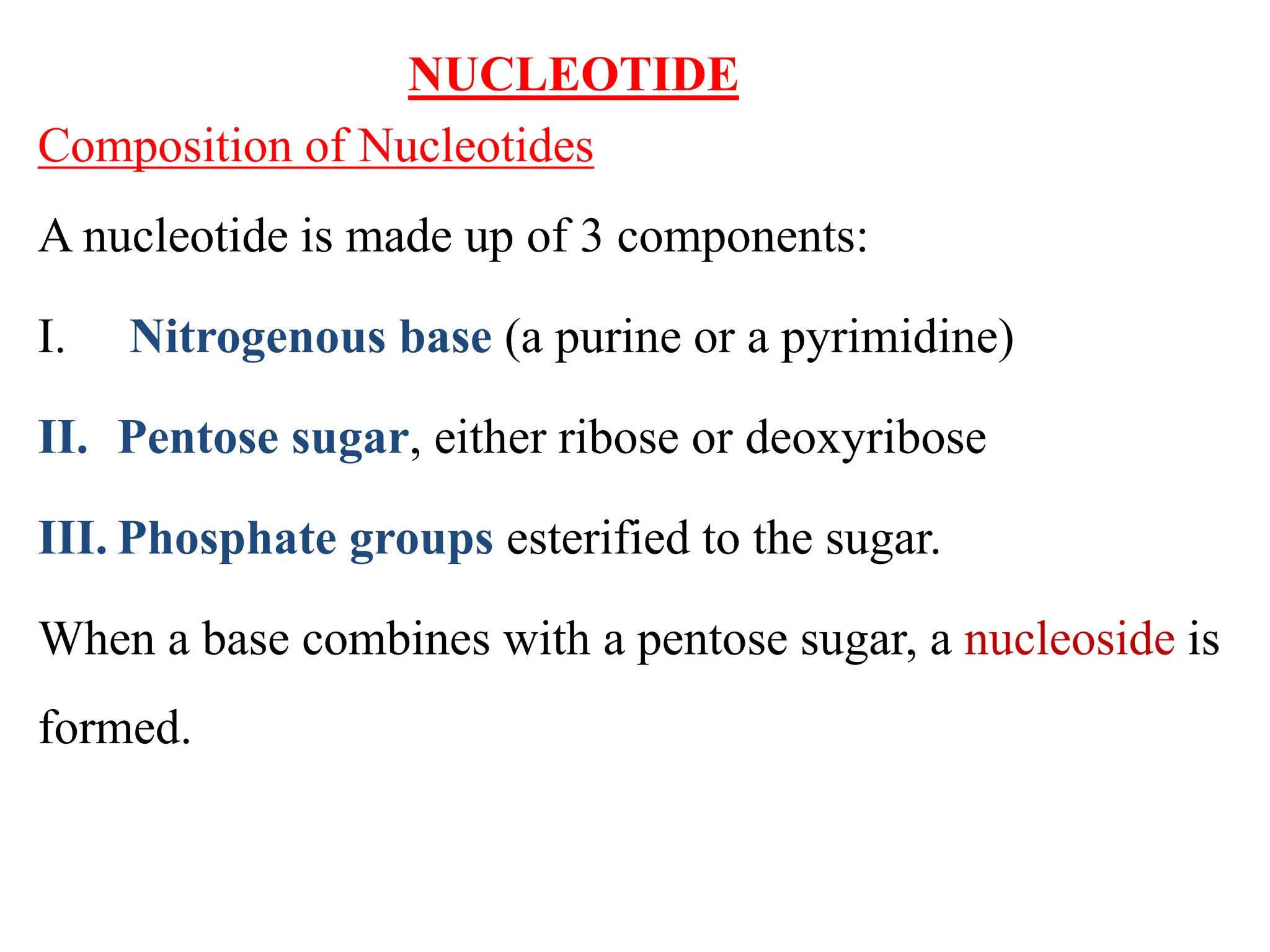 Structure of DNA and RNA, Nucleotides Nucleosides.pptx