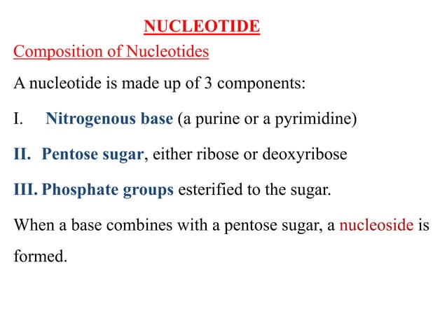 Structure of DNA and RNA, Nucleotides Nucleosides.pptx