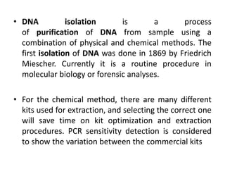 DNA and RNA extraction | PPTX
