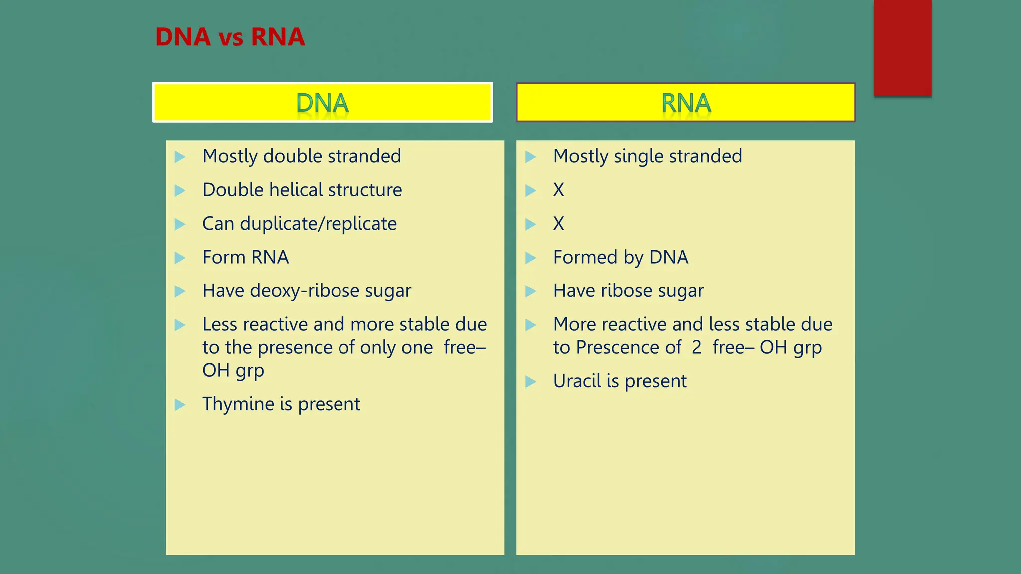DNA and RNA Class XII Biology Based on NCERT rku.pptx