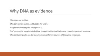 understanding Dna as an evidence | PPTX