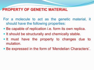 DNA as genetic material | PPTX