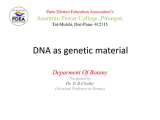 Dna as genetic material ppt | PPT