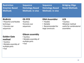 Dna assembly techniques