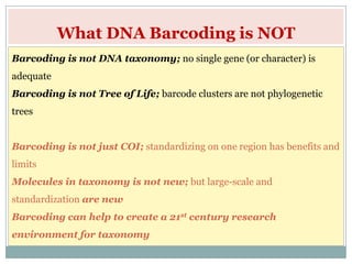 DNA Bar-code to Distinguish the Species | PPTX | Biological Sciences | Science