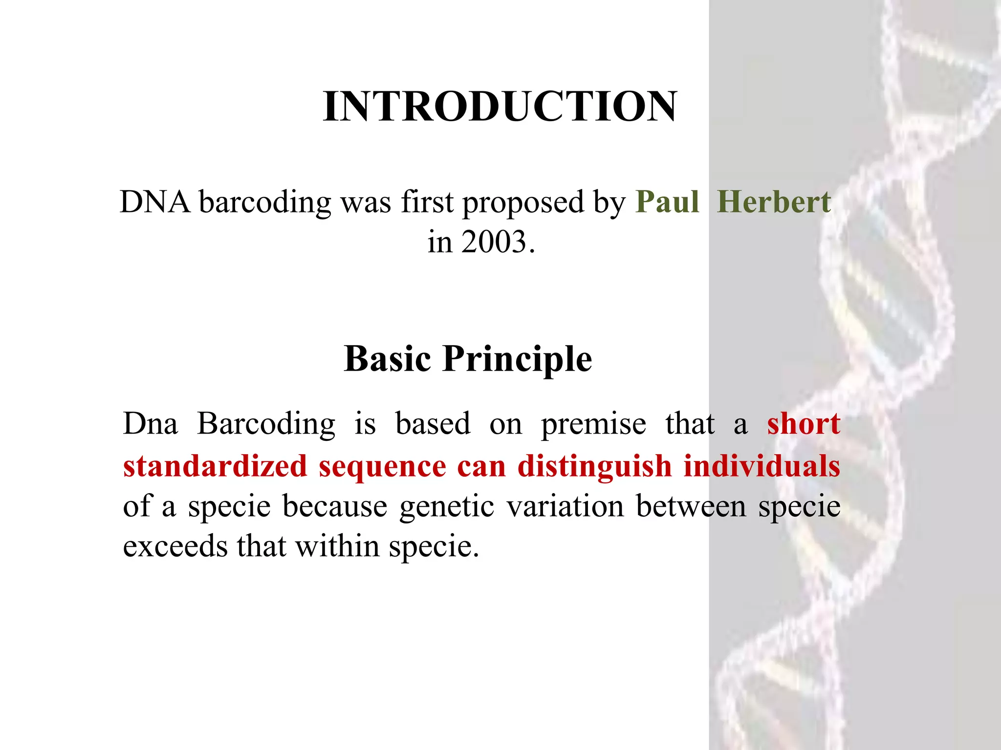 Dna barcoding | PPTX