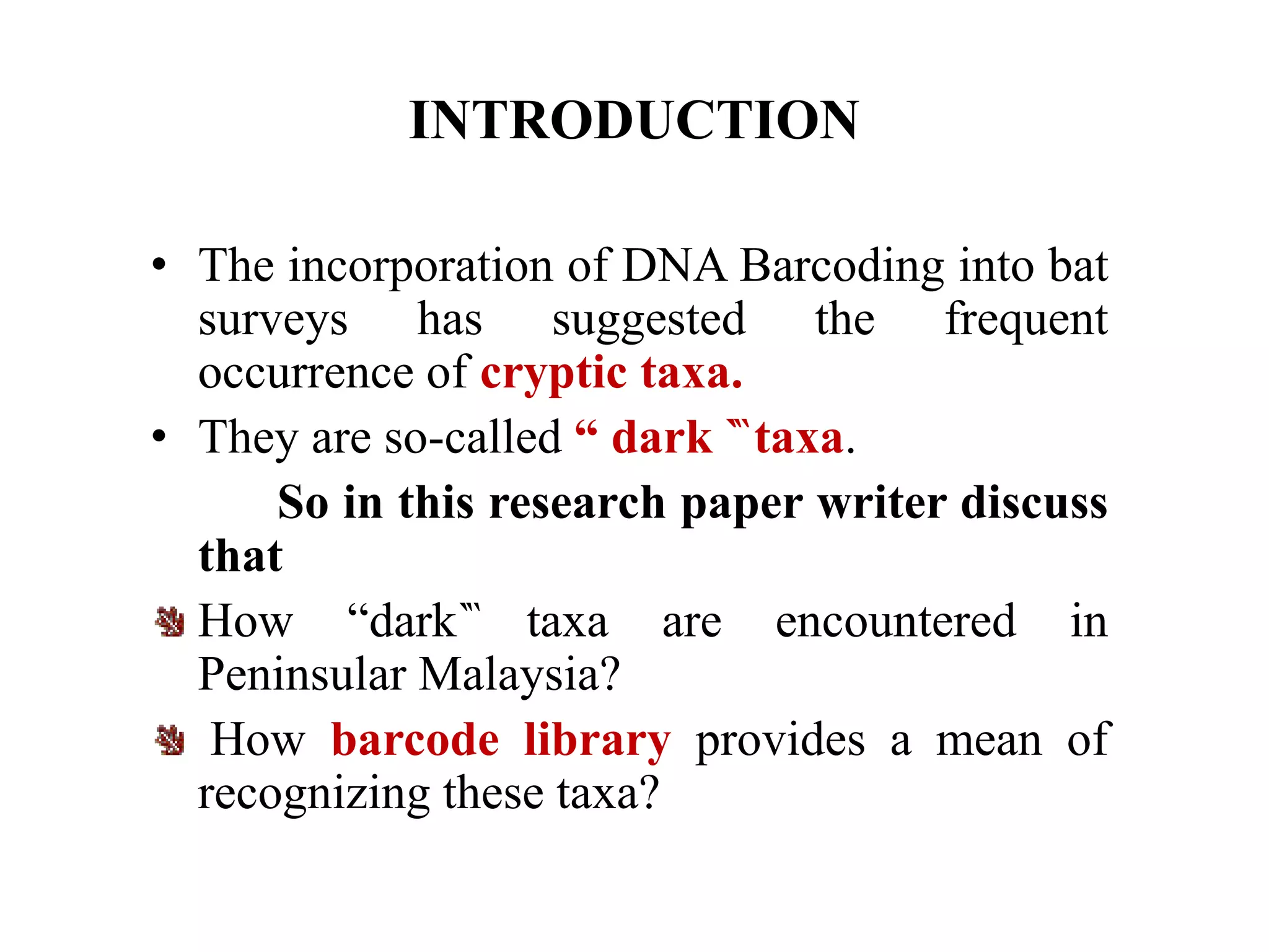 Dna barcoding | PPTX