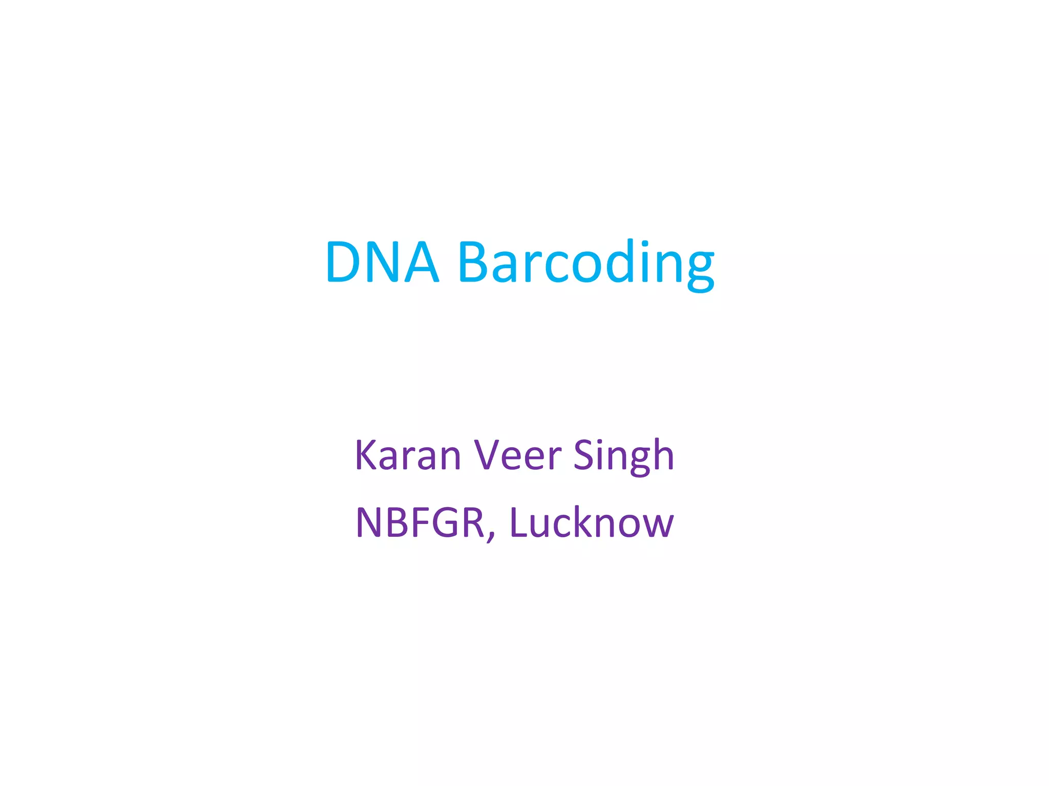 DNA Barcoding | PPT