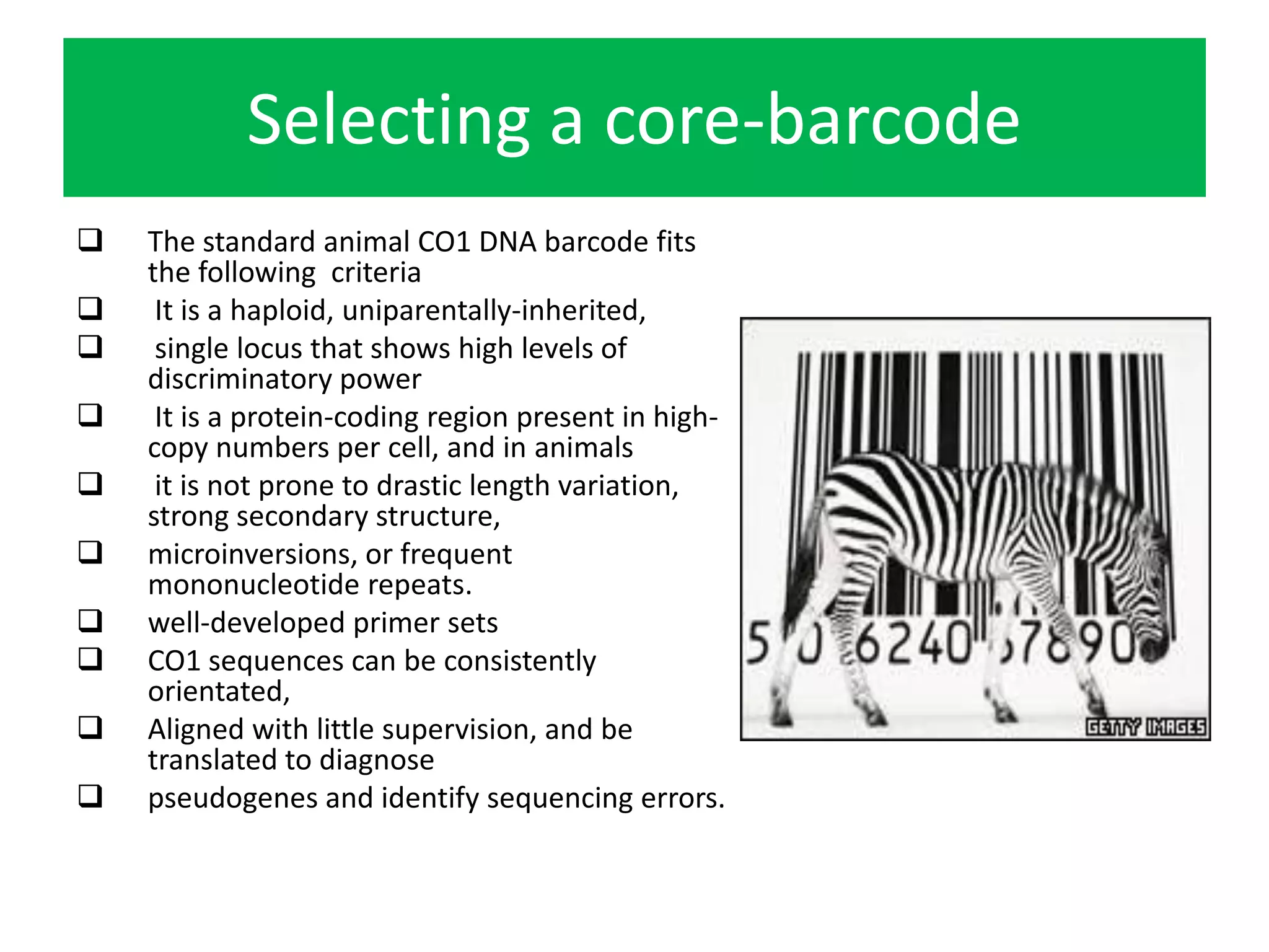 Use of DNA barcoding and its role in the plant species/varietal ...
