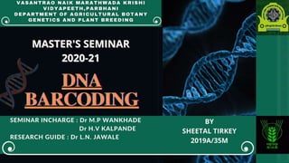 DNA Barcoding | PDF | Genetics | Science