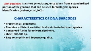DNA Barcoding | PDF