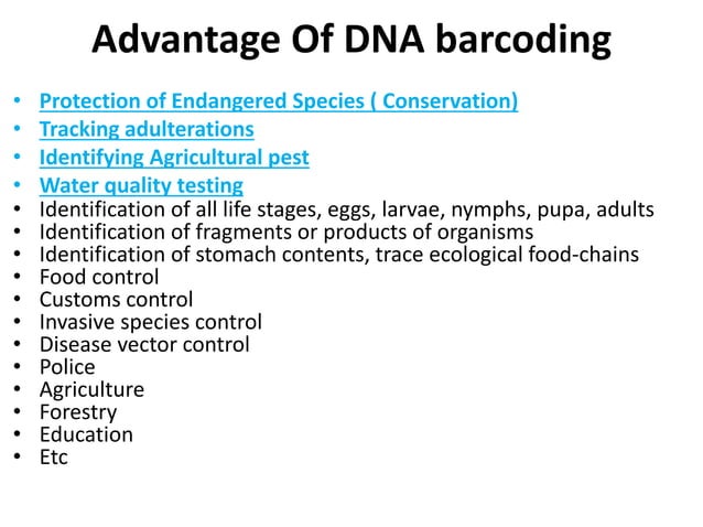Dna barcoding | PPTX