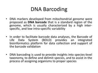 Dna barcoding for food traceability | PPT