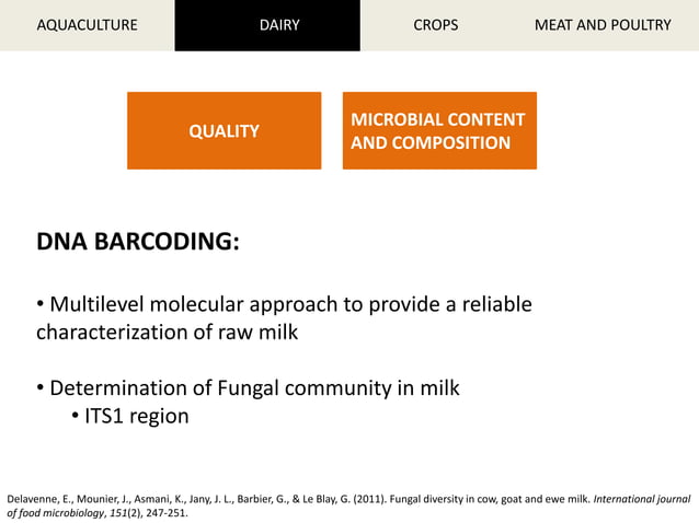 Dna barcoding for food traceability | PPT