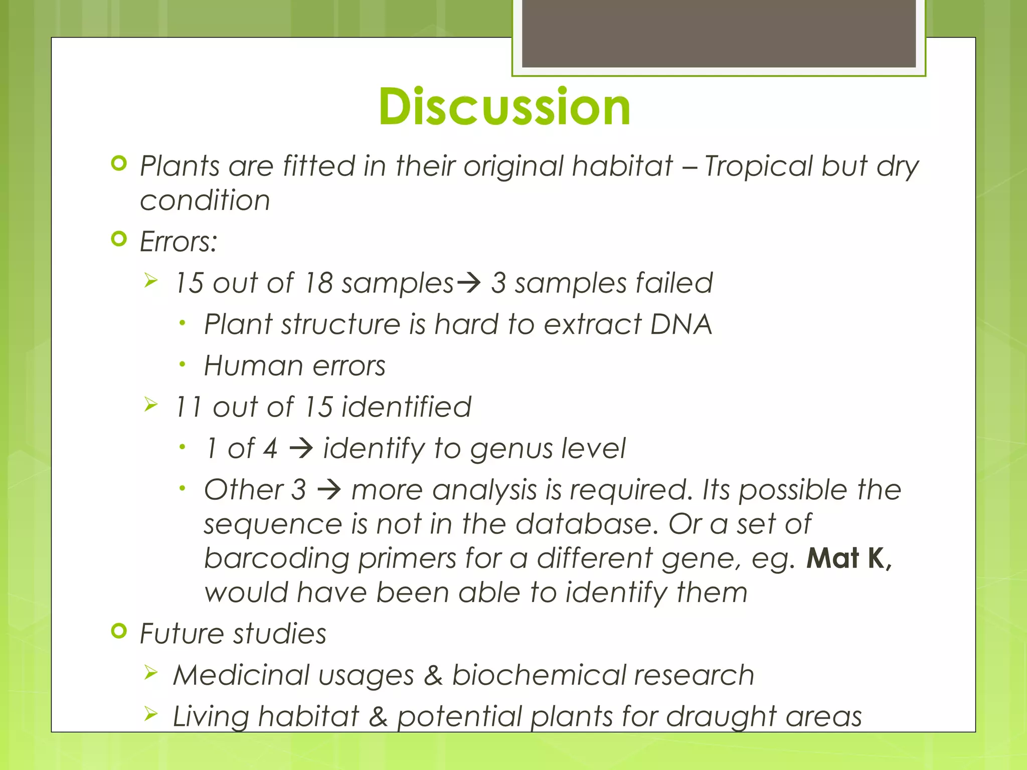 Dna barcoding project -Blue Waters | PPT