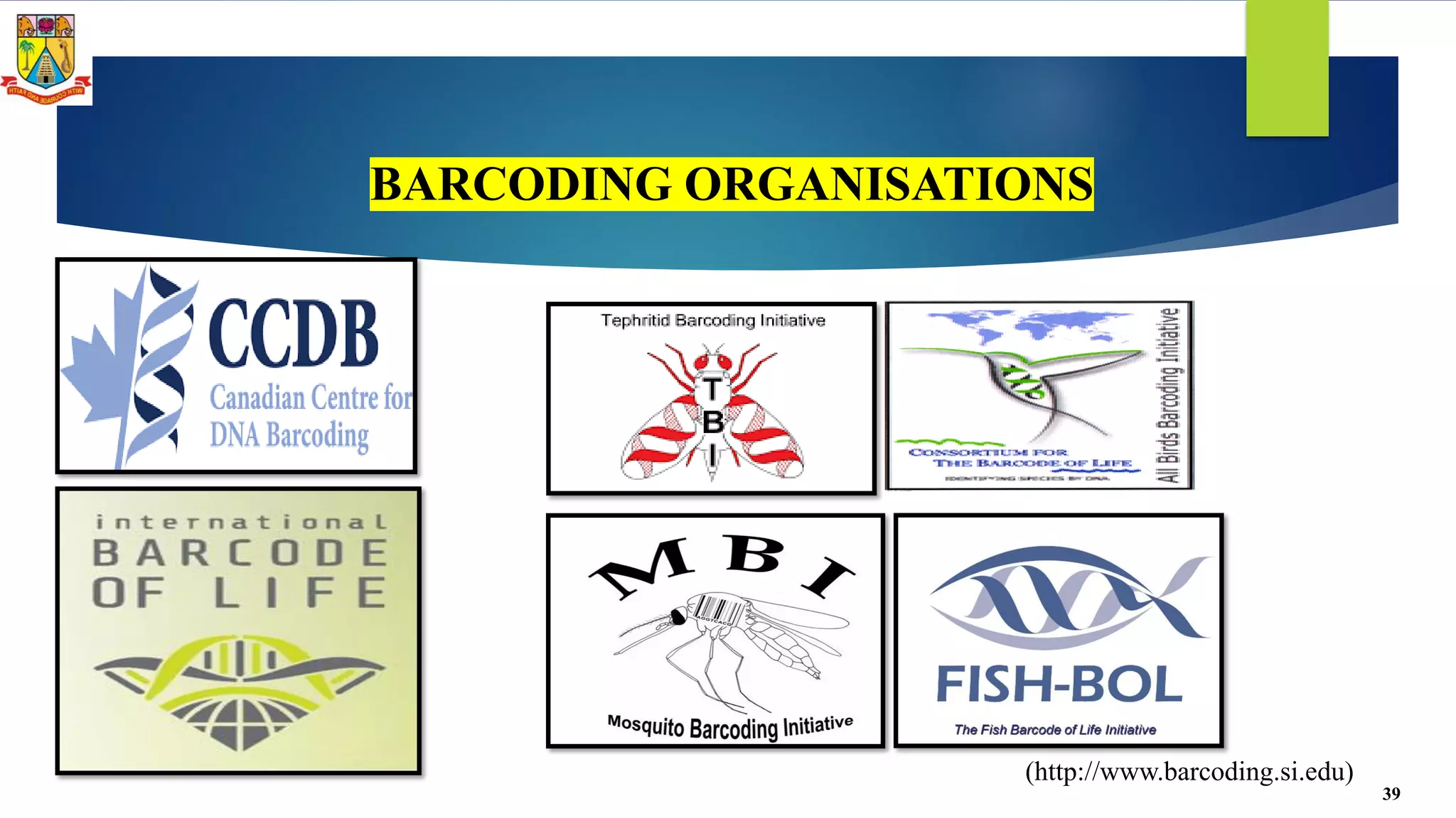 DNA barcoding techniques in insect diagnosis ppt | PDF