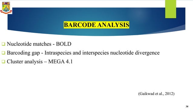 DNA barcoding techniques in insect diagnosis ppt | PDF | Biological ...