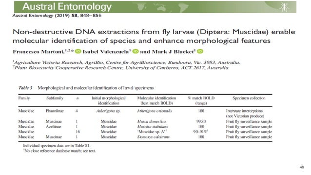 DNA barcoding techniques in insect diagnosis ppt | PDF | Biological ...
