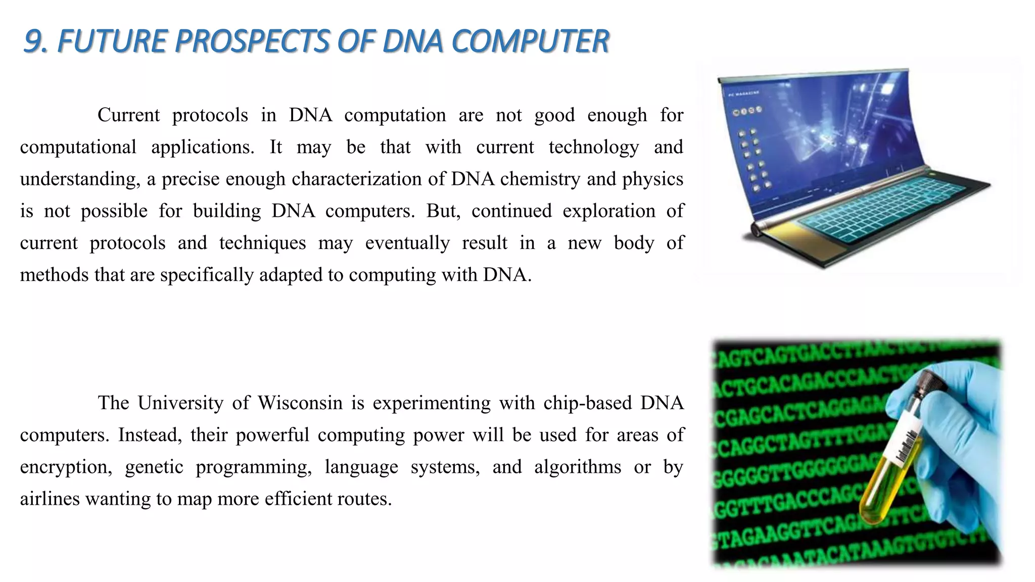 DNA based computer : present & future | PPT