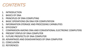 DNA based computer : present & future | PPT