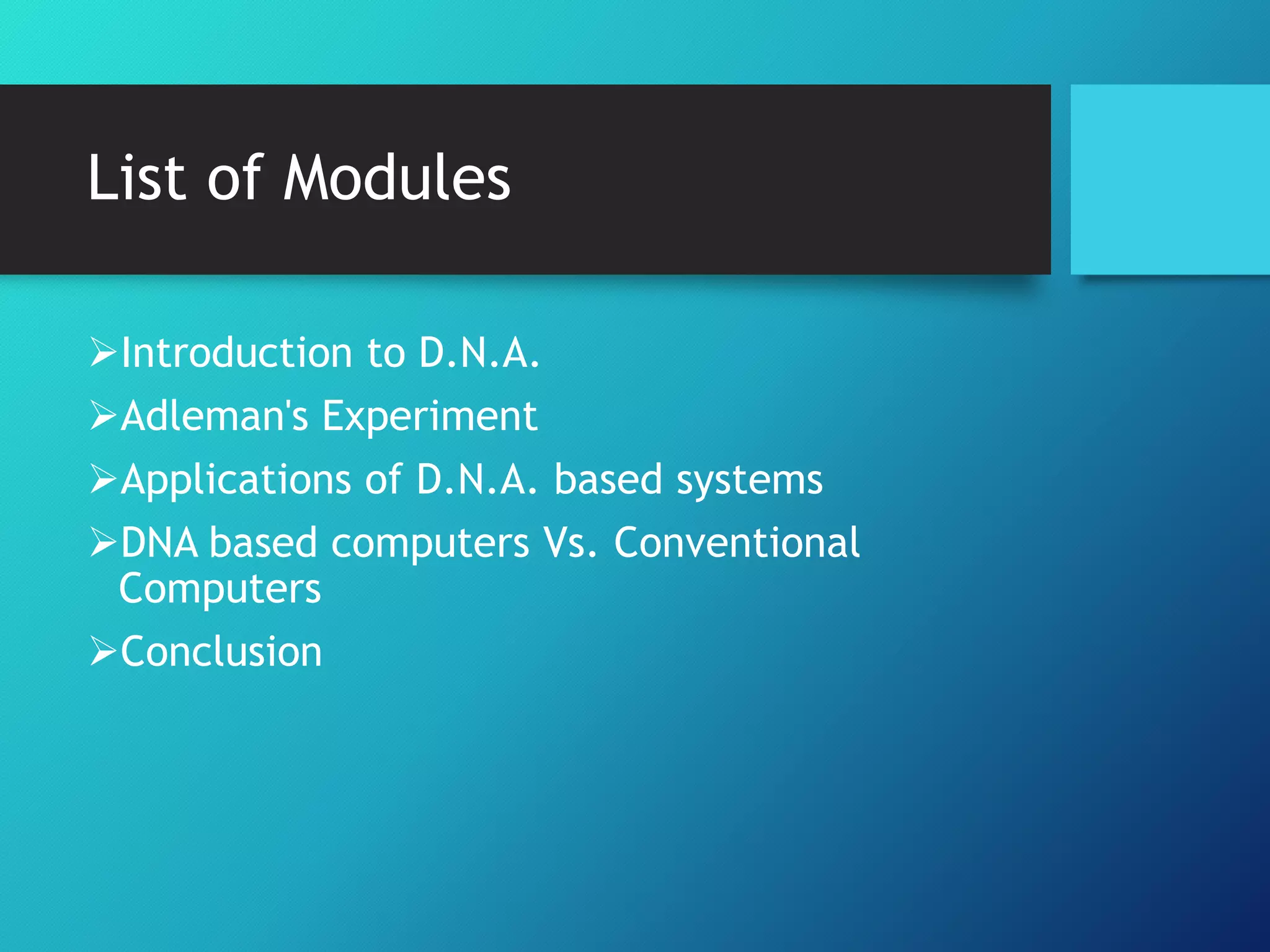 DNA Based Computing | PPTX