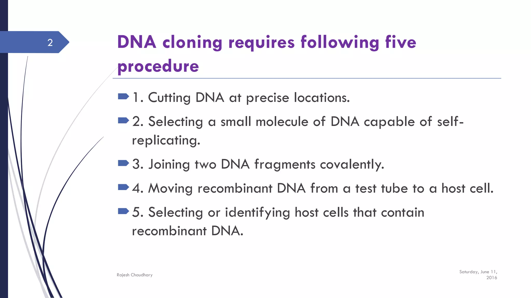 Dna cloning & genetic engineering | PDF