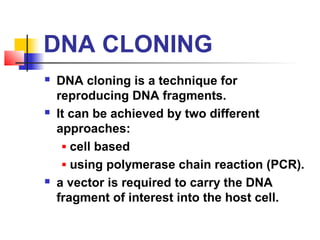 Dna cloning intro | PPT