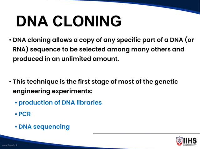 DNA cloning introduction part 1 presentation | PPTX