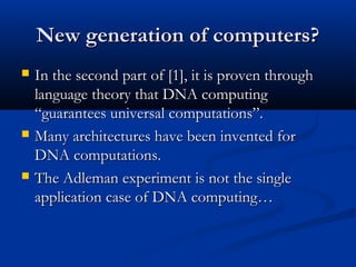 Dna computing | PPT