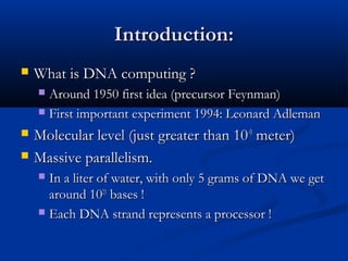 Dna computing | PPT