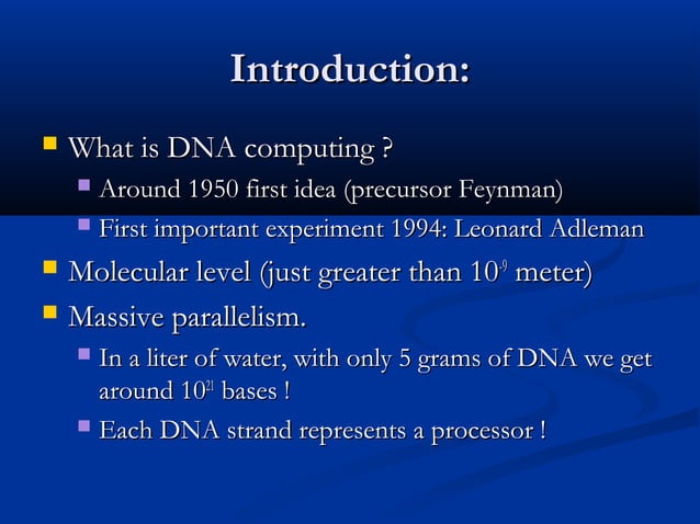 Dna computing | PPT