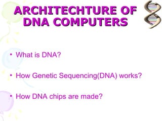 DNA computing | PPT