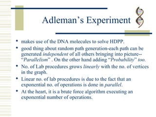 Dna computing | PPT | Genetics | Science