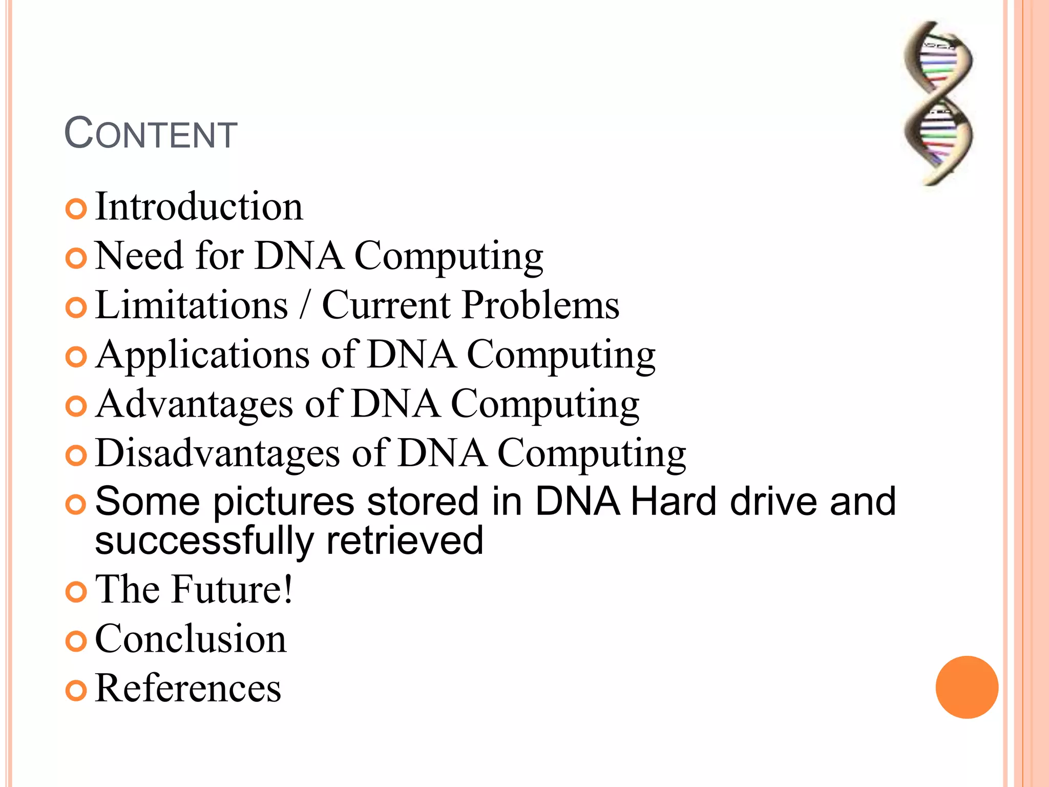Dna computing | PPTX