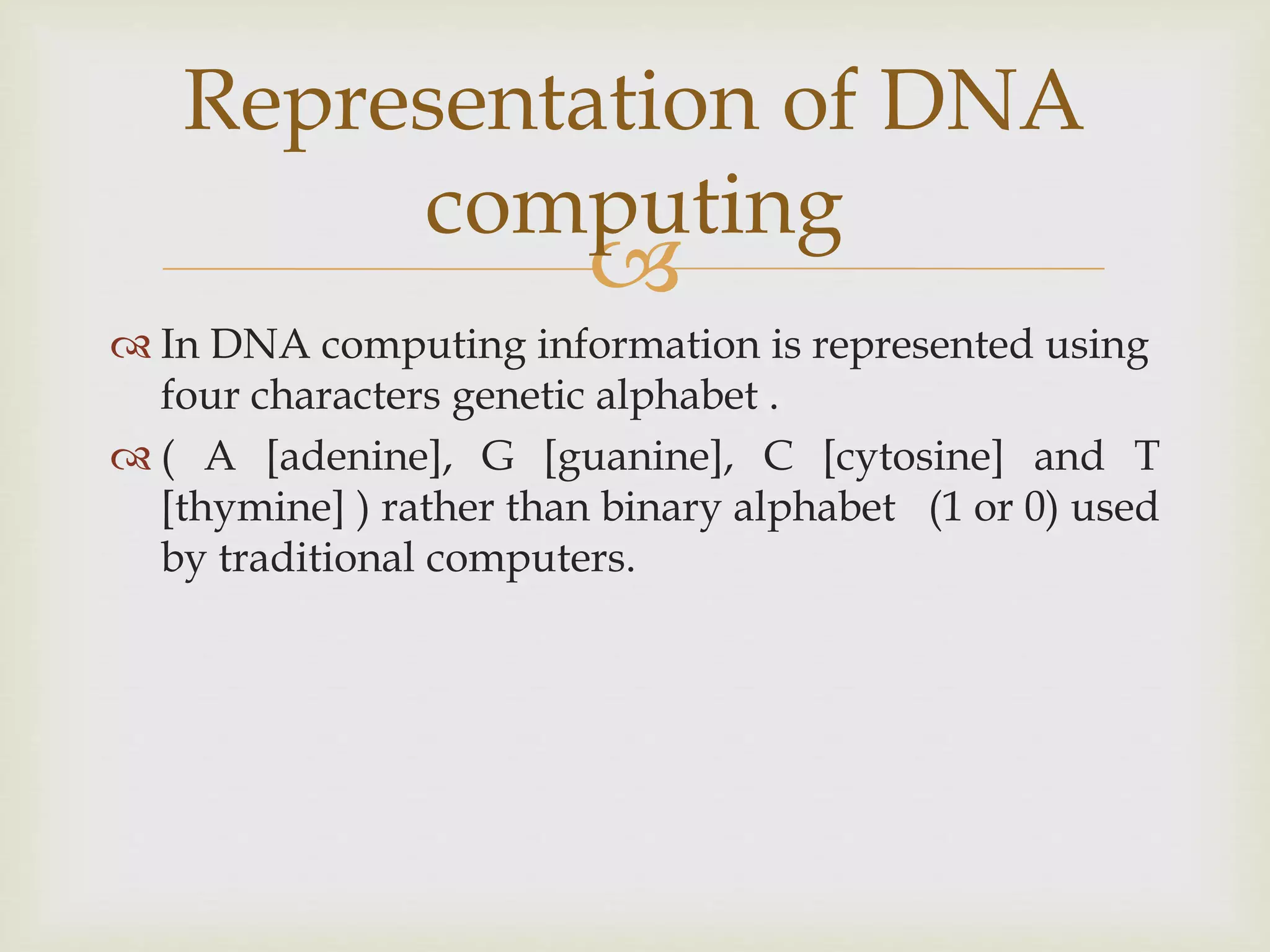 Dna computing | PPTX