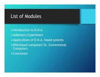 Dna computing pdf | PPT