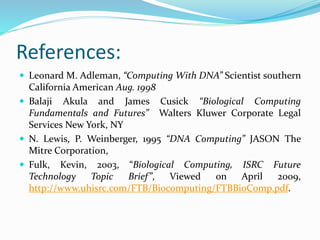 DNA computing seminar | PPTX