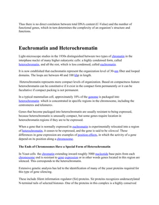Dna content,c value paradox, euchromatin heterochromatin, banding ...