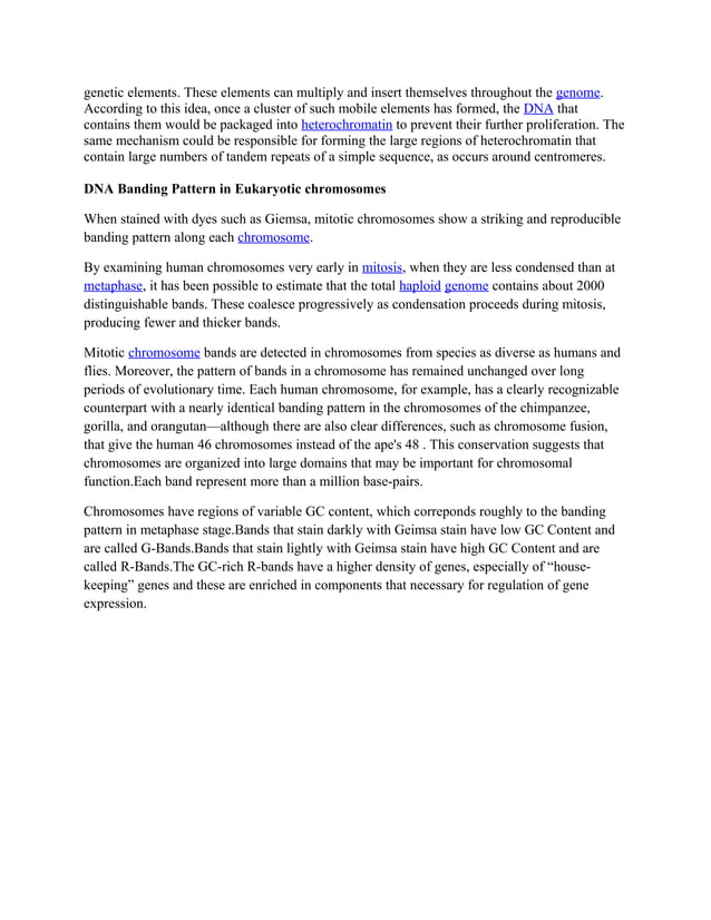 Dna Contentc Value Paradox Euchromatin Heterochromatin Banding