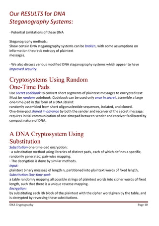Dna cryptography | PDF