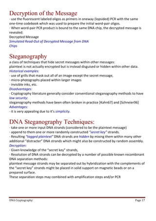 Dna cryptography | PDF