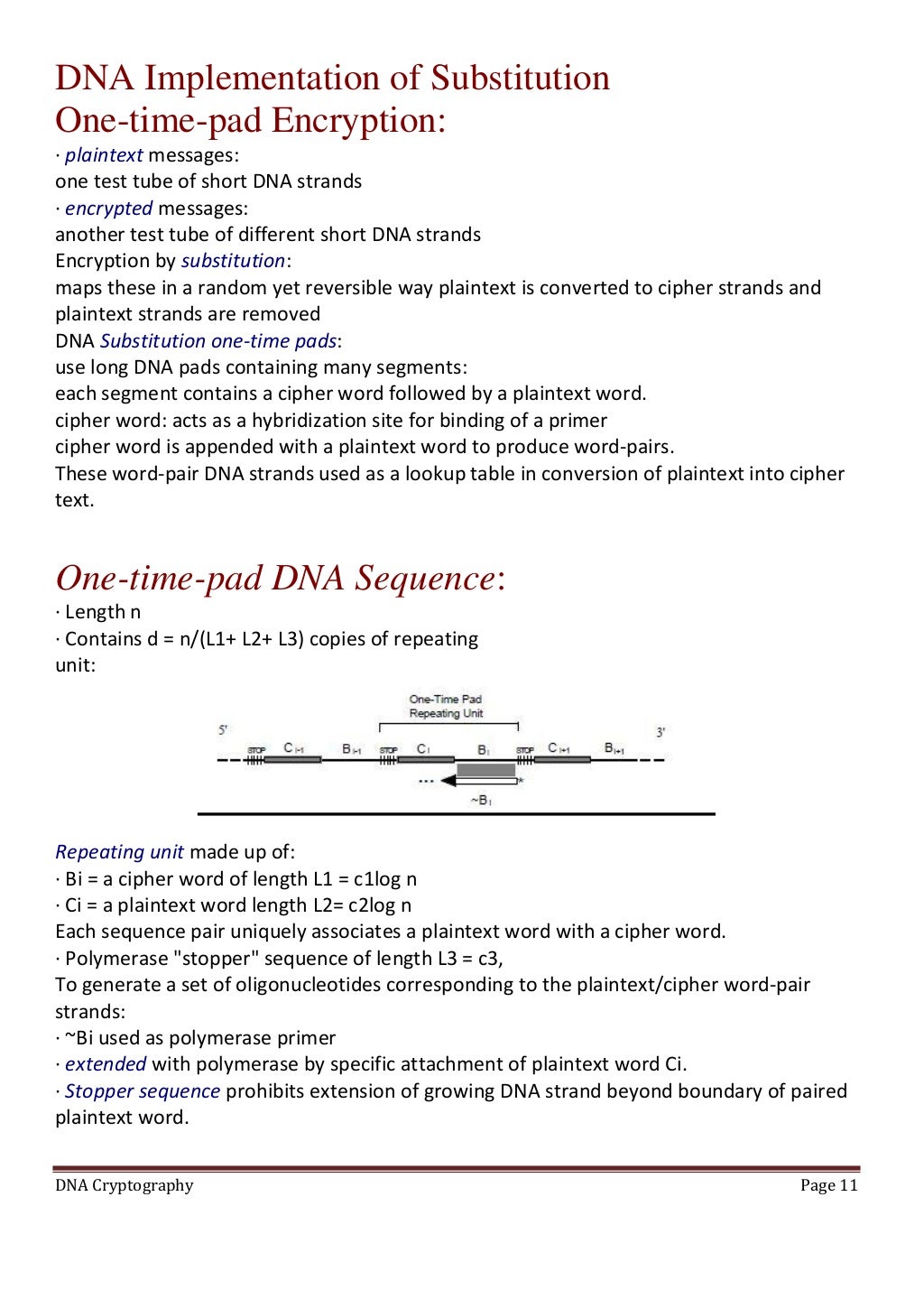 Dna cryptography