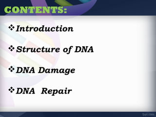 DNA damage and repair mechanism | PPT