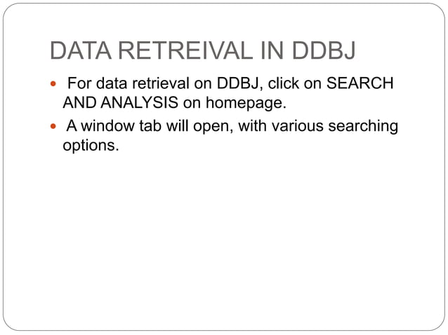 DNA data bank of japan (DDBJ) | PPTX | Databases | Computer Software ...