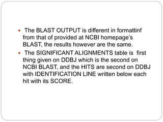 DNA data bank of japan (DDBJ) | PPTX