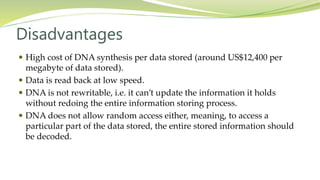 Dna data storage | PPTX