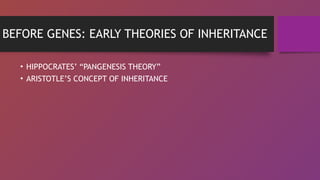 History of genetics from Mendel to all others | PPTX