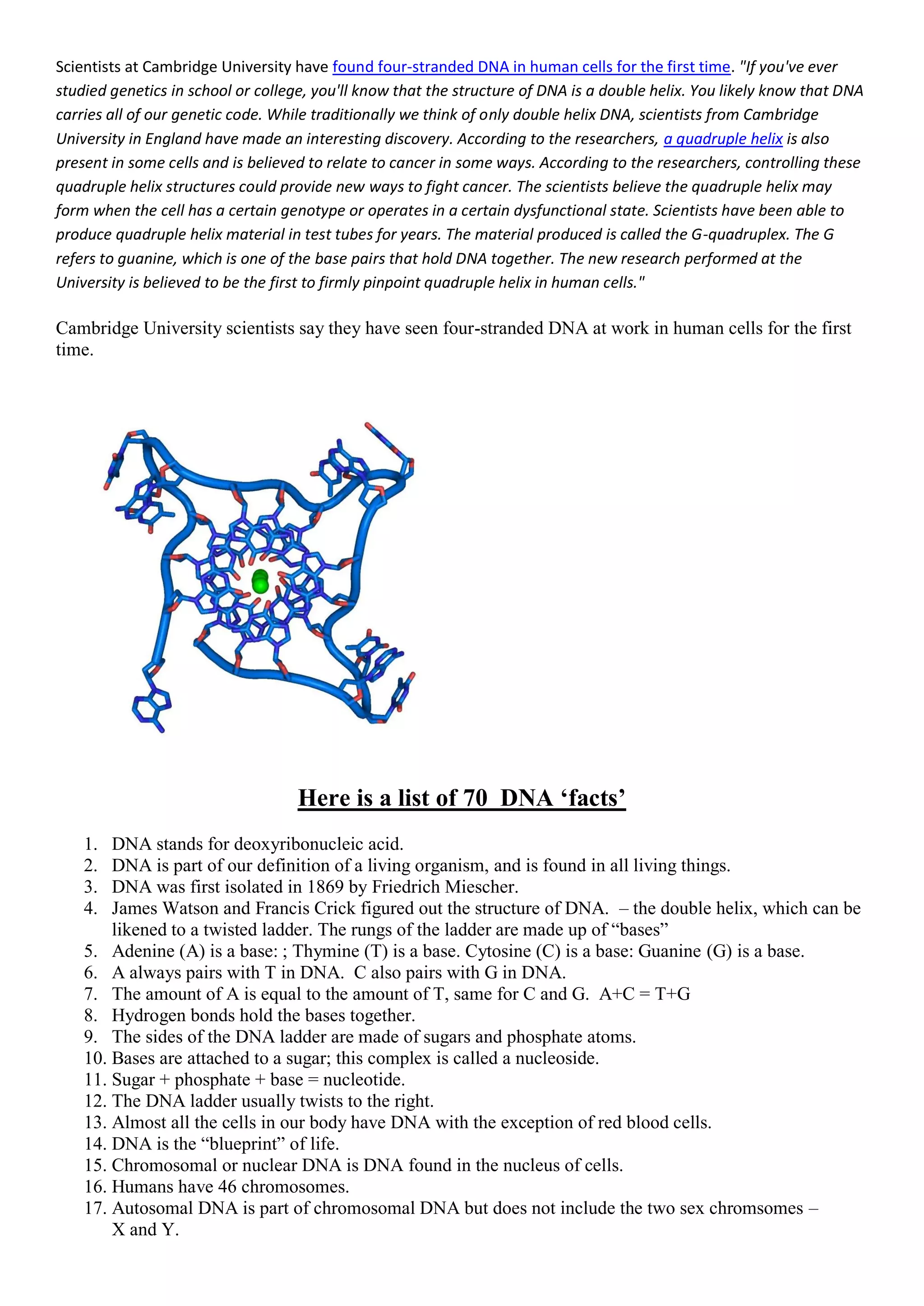 DNA Lecture Notes | PDF